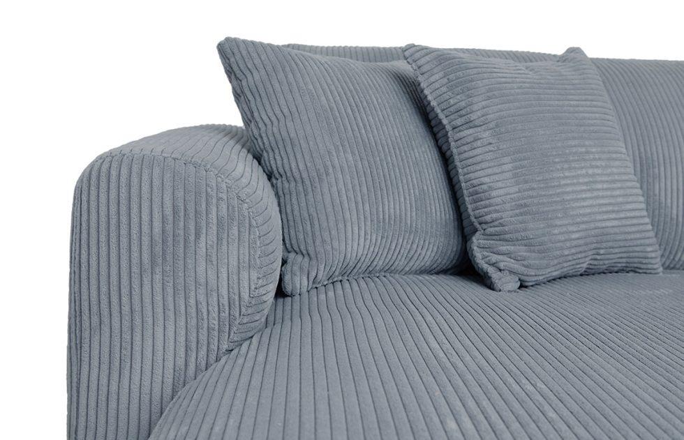 Hoekbank Maes ribstof blauw - JaxxChoice Store Huissen