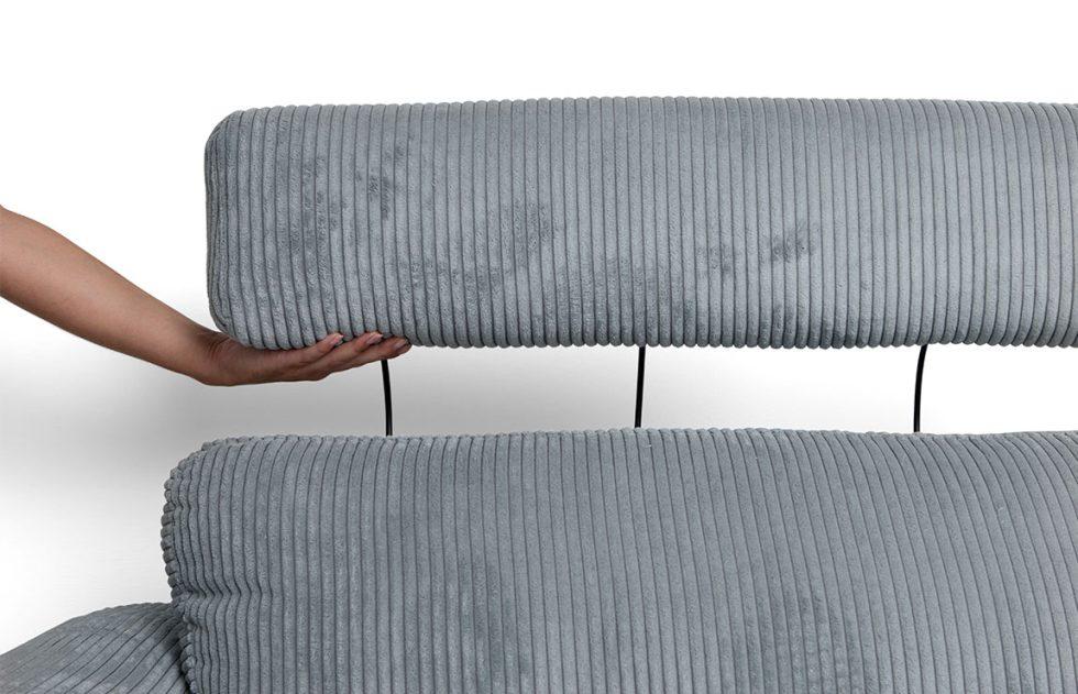 Hoekbank Maes ribstof blauw - JaxxChoice Store Huissen