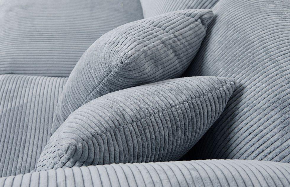 Hoekbank Maes ribstof blauw - JaxxChoice Store Huissen